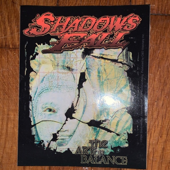 Other | Shadows Fall The Art Of Balance Sticker Music Heavy Metal Band ...
